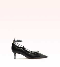 Slim Clarita Lace Up Pump 50 Black | Alexandre Birman